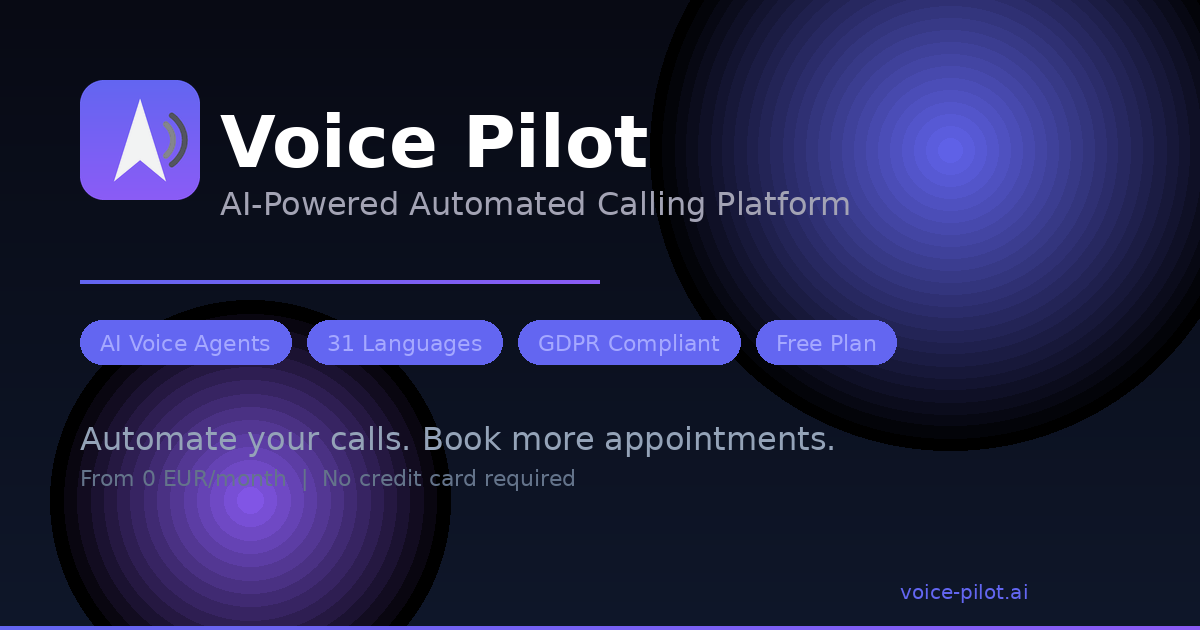 Plateforme d'appels automatisés par IA | Voice Pilot